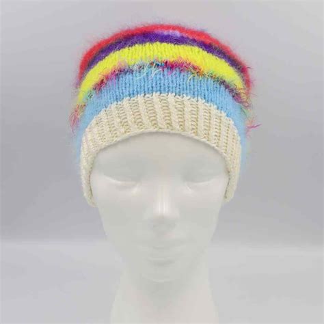 Bobble Rainbow Hat Size S L Marylin Roper