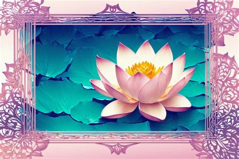 Premium Ai Image Lotus On A Frame