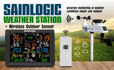 Sainlogic WLAN Weather Station WiFi With Inch Large Colour Display Crondall Weather
