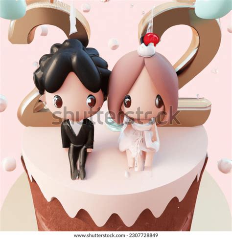 Cute Character 3d Image Couples Celebrating Ai Generated Image 2307728849 Shutterstock