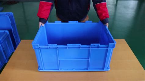 Qs Industrial Large Nest Stackable Plastic Totes Plastic Container Plastic Moving Crates