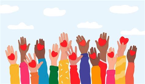 Premium Vector Random Acts Of Kindness Day Human Hands Give A