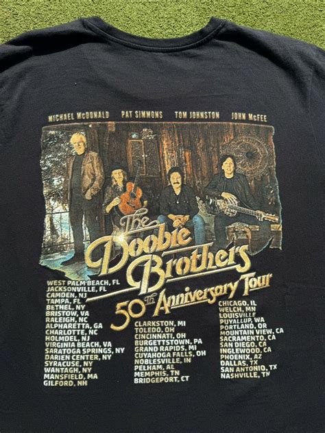 Tour Tee The Doobie Brothers 50th Anniversary Tour Rock Band T Shirt