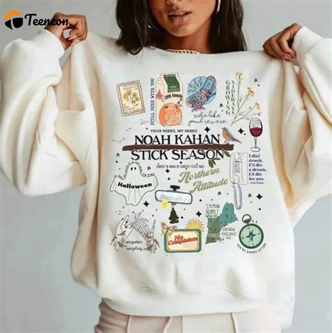 Vintage Stick Season Tour 2023 Sweatshirt And Tshirt Noah Kahan Folk Pop