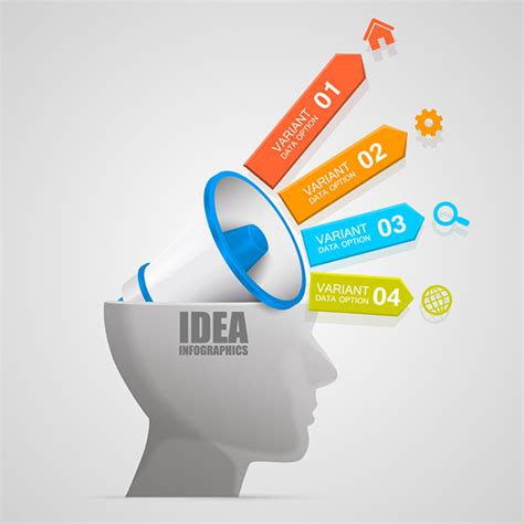 وکتور اینفوگرافیک با موضوع ایده خلاقانه