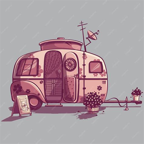 Tráiler De Ilustración De Fondo Vectorial En Color Rosa Vector Premium