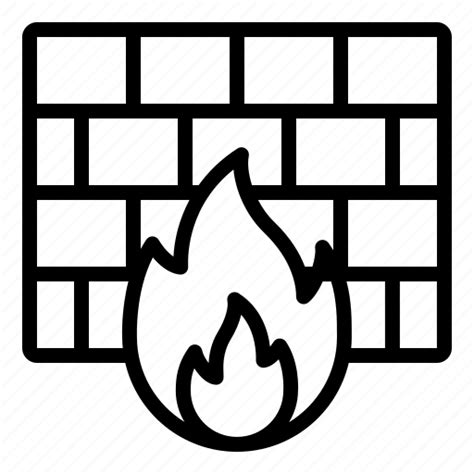 Firewall Digital Data Network Security Internet Cyber Icon