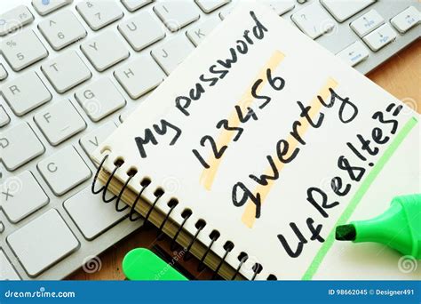 Weak And Strong Password Stock Image Image Of Business 98662045