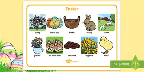 Easter Word Mat Easter Words English Resources Twinkl