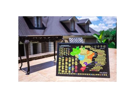 Mapa do Brasil de Raspar Unlocked Grande x cm moldura em Promoção é no Buscapé
