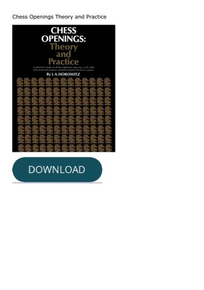Download Pdf Chess Openings Theory And Practice