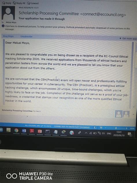 Melusi Moyo On Linkedin Ec Council Scholarship Finally 10 Comments