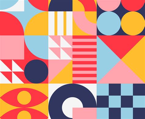 Colorful Geometric Shape Seamless Pattern Background Vector Art And Graphics