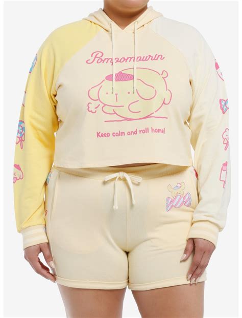 Pompompurin Sweets Girls Crop Hoodie Plus Size Hot Topic