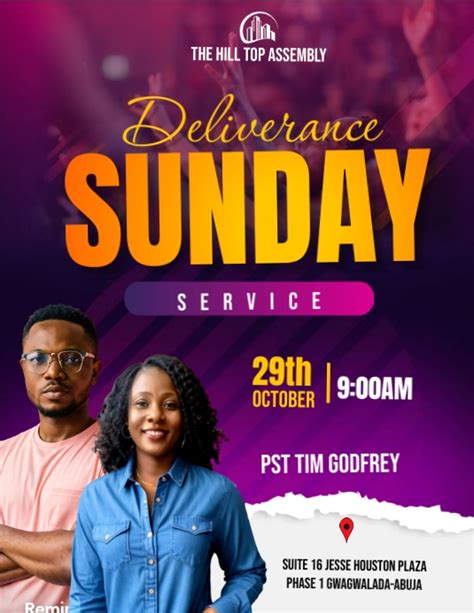 Church Events Flyer Template Postermywall
