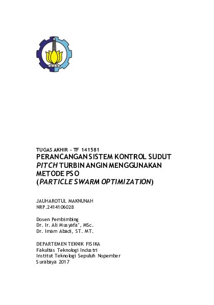 perancangan sistem kontrol sudut pitch turbin angin menggunakan metode