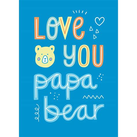 Love You Papa Bear Card Made In Jersey