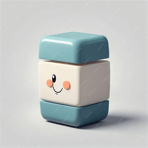 Premium Vector Cute Cube Cube On Whitecute Cube Cube On White