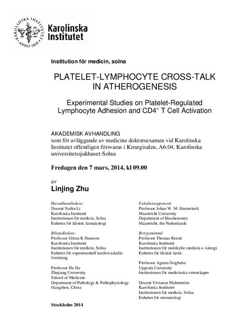 Pdf Platelets Selectively Enhance Lymphocyte Adhesion On