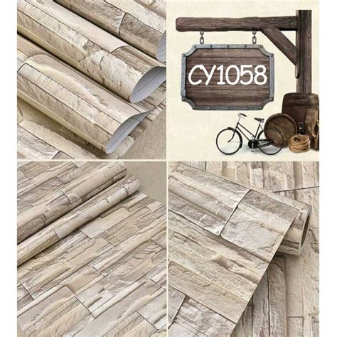 Jual Wallpaper Stiker Dinding Motif Batu Bata 177 Walpaper Dinding