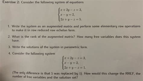 Solved Exercise 2 Consider The Following System Of Chegg