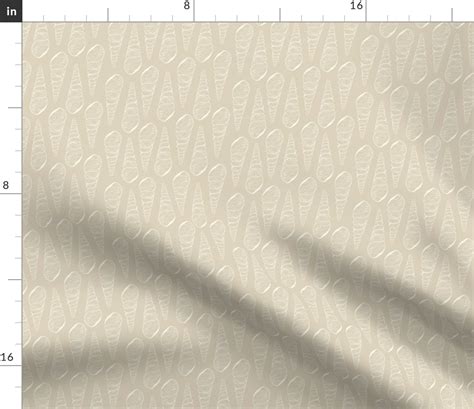 Sprial Shells On Oat Background Hand Fabric Spoonflower