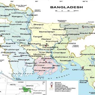 Map Of Bangladesh Showing The Selected Areas Download Scientific Diagram