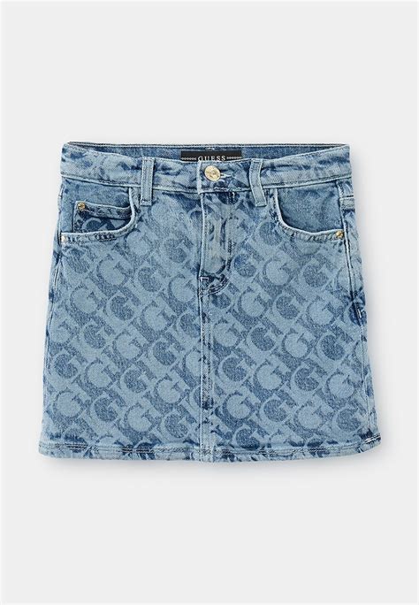 Юбка джинсовая Guess, цвет: голубой, RTLADM442601 — купить в интернет ...