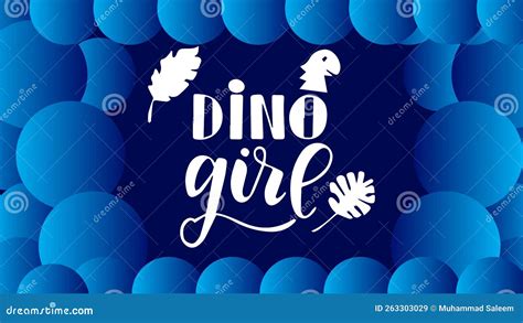 Dino Girl Beautiful White Text And Beautiful Text Stock Illustration Illustration Of Brand