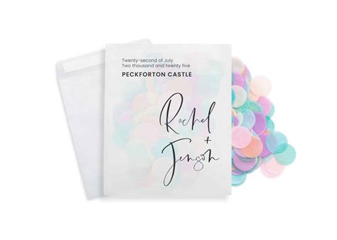 Date Venue Confetti Packets Wedthing