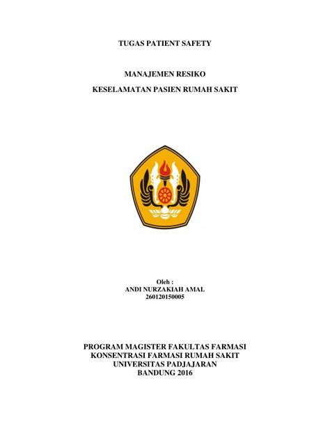 Pdf Manajemen Risiko Di Rumah Sakit