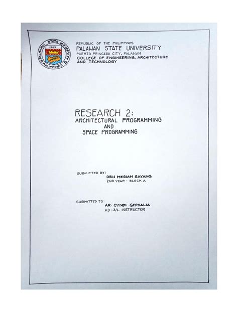 Ad 3 Research Architectural Programming Pdf