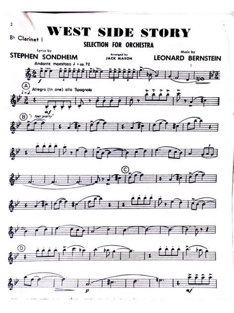 West Side Story Clarinet 1 Pdf