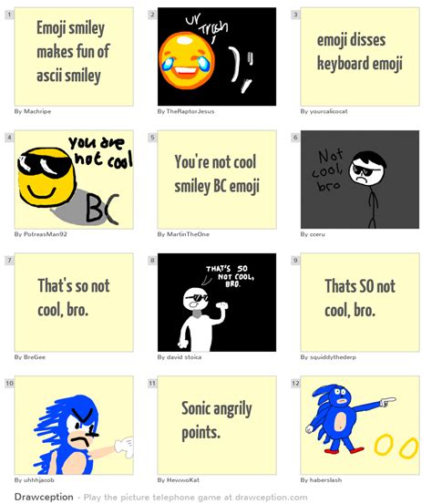 Emoji Smiley Makes Fun Of Ascii Smiley Drawception