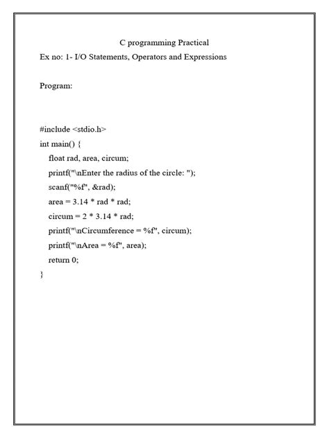 C Programming Practicals Pdf Pointer Computer Programming Computer Engineering