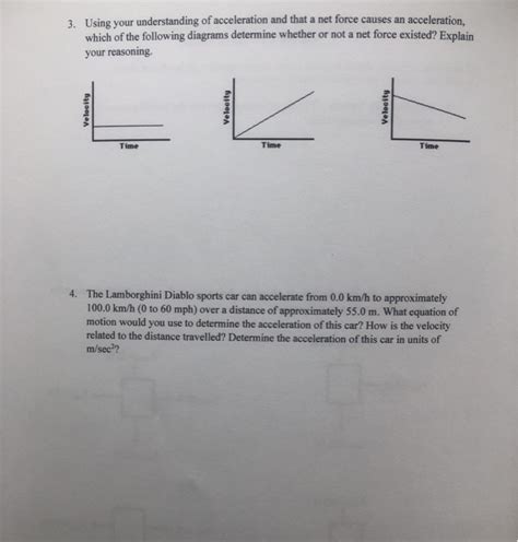 Solved Using Your Understanding Of Acceleration And That Chegg