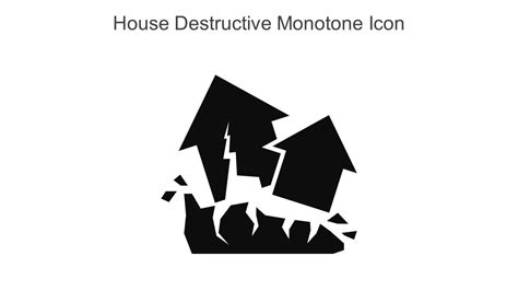House Destructive Monotone Icon In Powerpoint Pptx Png And Editable Eps Format PPT Example