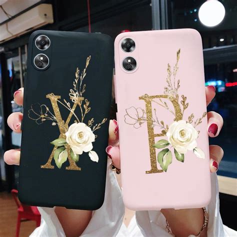 สำหรับ Oppo A17 Case 2022การออกแบบใหม่แฟชั่นโทรศัพท์ปกคู่รูปแบบตัวอักษร