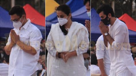 Lata Mangeshkar Funeral Aamir Khan Ranbir Kapoor To Vidya Balan