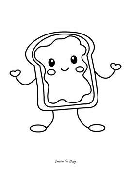 Peanut Butter Jelly Sandwich Coloring Page Food Coloring Pages The