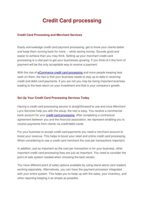 Ppt Enhanced Credit Card Processing Powerpoint Presentation Free