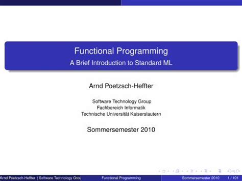 PDF Functional Programming A Brief Introduction To Standard ML