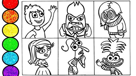 How To Draw Inside Out 2 Joy Ander Disgust And Others Glitter Art YouTube
