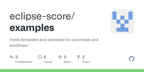 Github Eclipse Scoreexamples Hosts Templates And Examples For Score