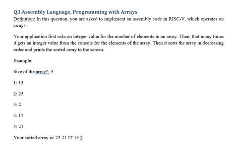 Q Assembly Language Programming With Chegg