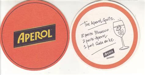 Aperol Spritz Australian Round Coaster Beermat 05 Eur 2 39 Picclick Fr
