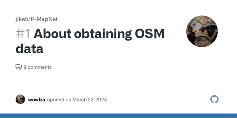 About Obtaining Osm Data · Issue 1 · Jike5p Mapnet · Github