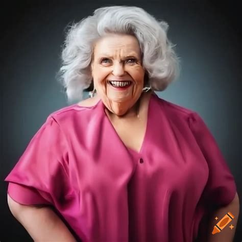 Smiling Elderly Woman With Expressive Features On Craiyon