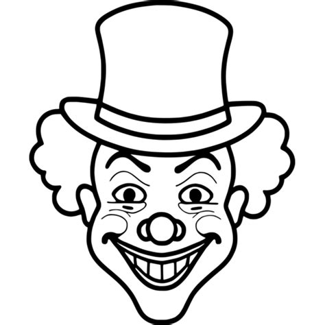 Creepy Clown Face Svg