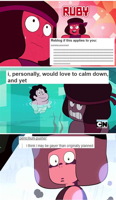 Steven Universe Ruby Steven Universe Memes Steven Uni